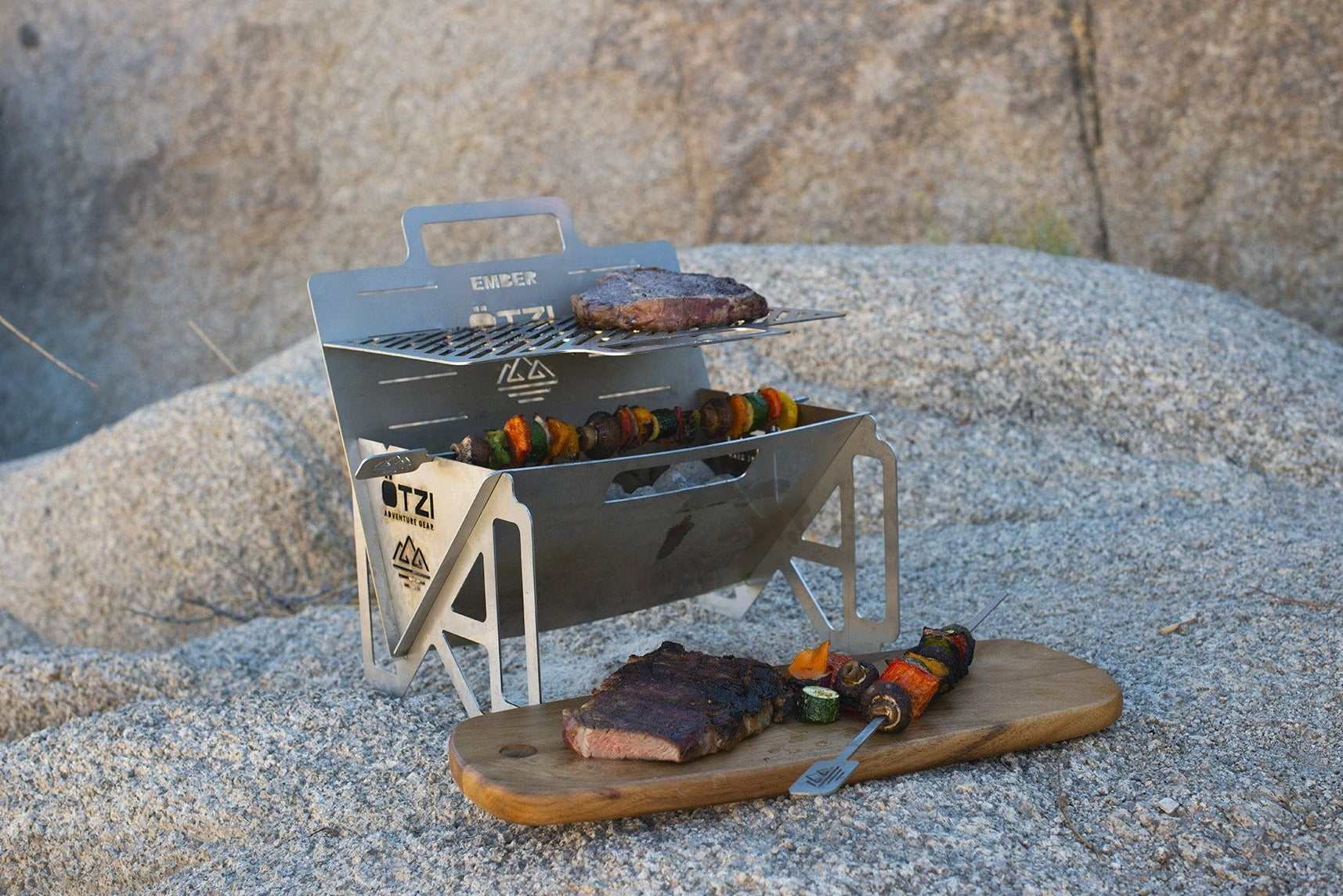 Otzi Ember Dual-Person Stainless Steel Flat Pack Grill – Otzi Adventure ...